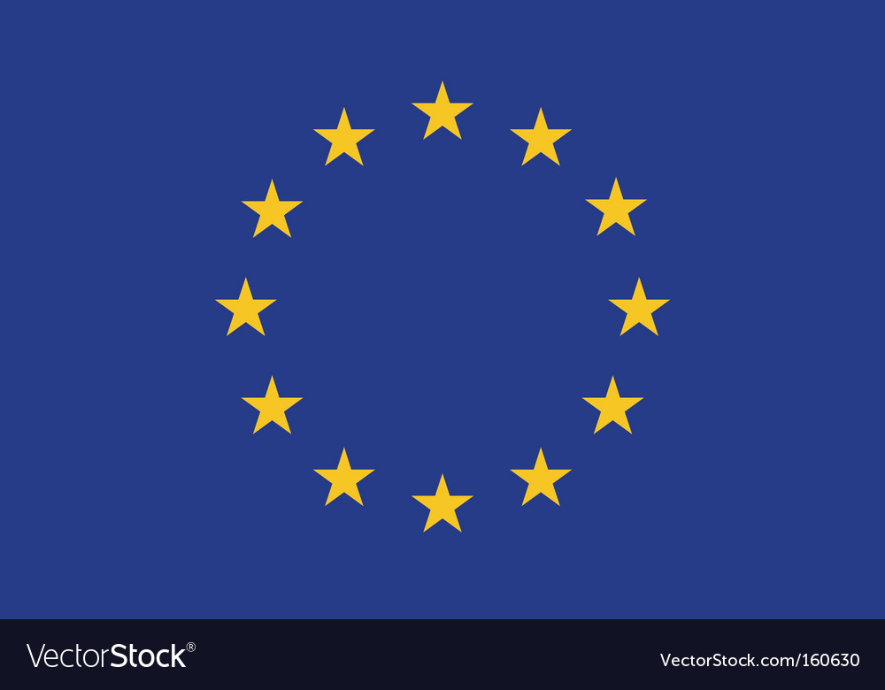 Eu flag Royalty Free Vector Image - VectorStock