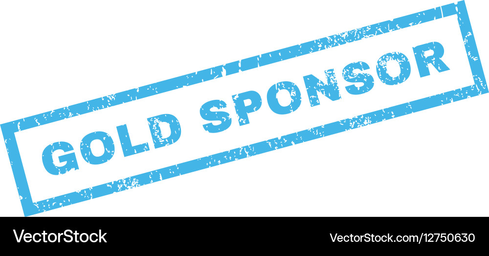 Gold sponsor rubber stamp Royalty Free Vector Image
