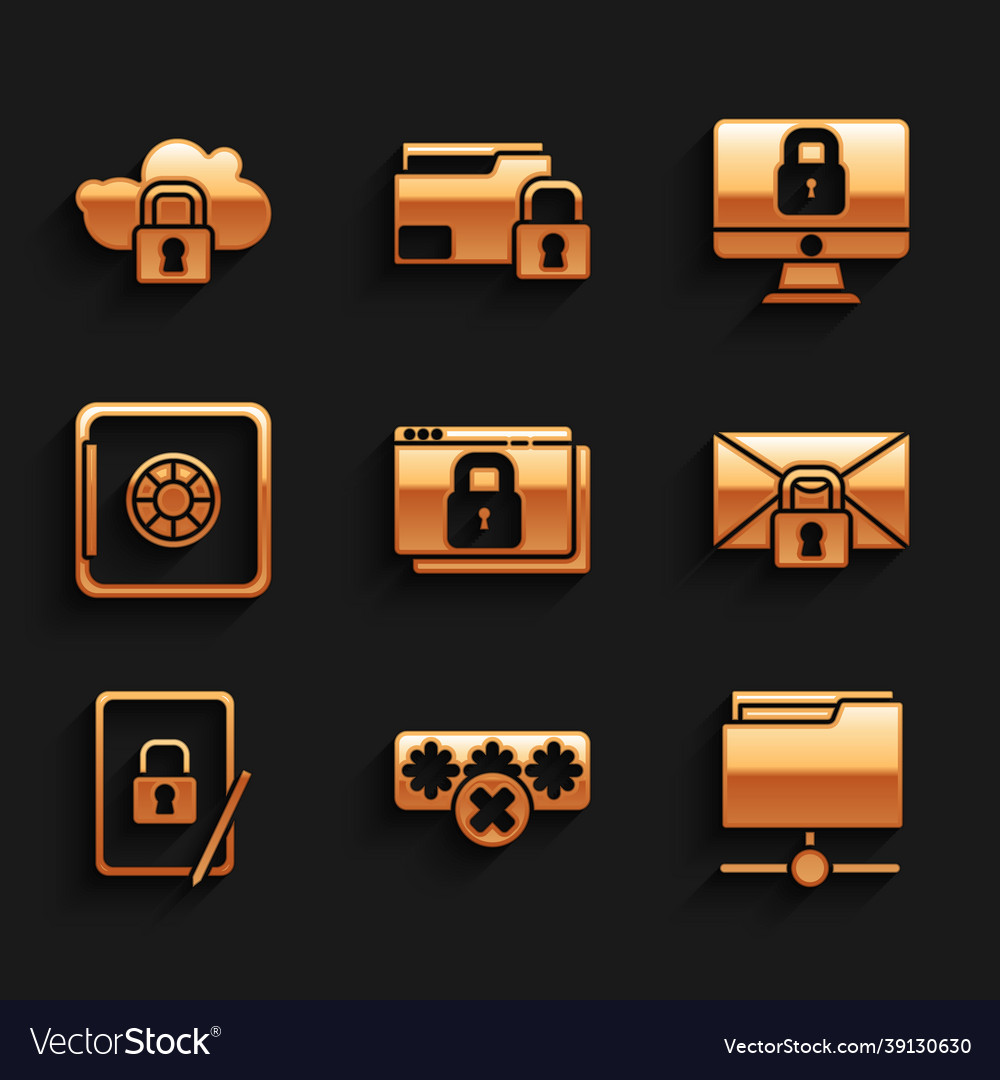 Set secure your site with https ssl password Vector Image