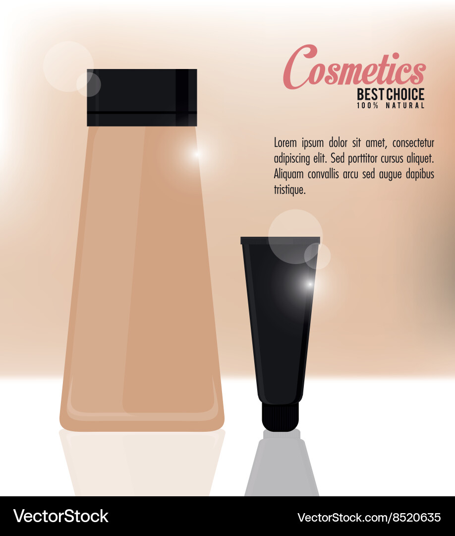 Design of cosmetics and make up Royalty Free Vector Image
