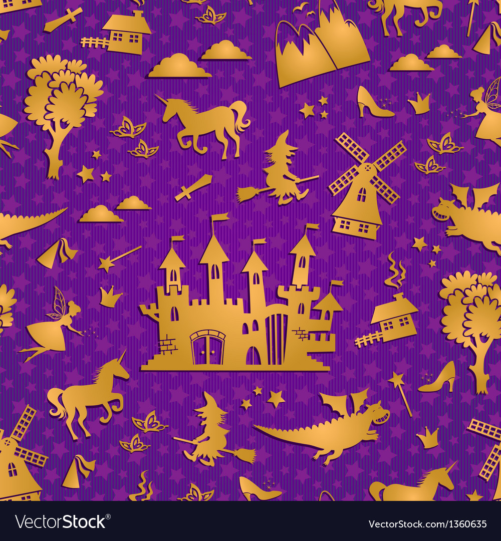Fairytale pattern Royalty Free Vector Image - VectorStock