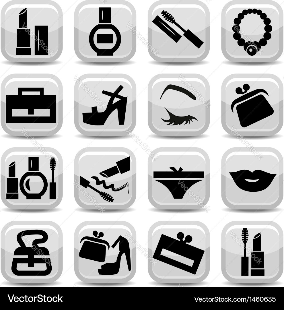 Fashion icons Royalty Free Vector Image - VectorStock