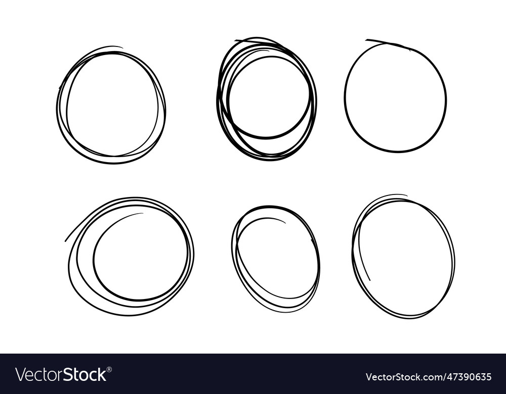 Hand drawn circle Royalty Free Vector Image - VectorStock