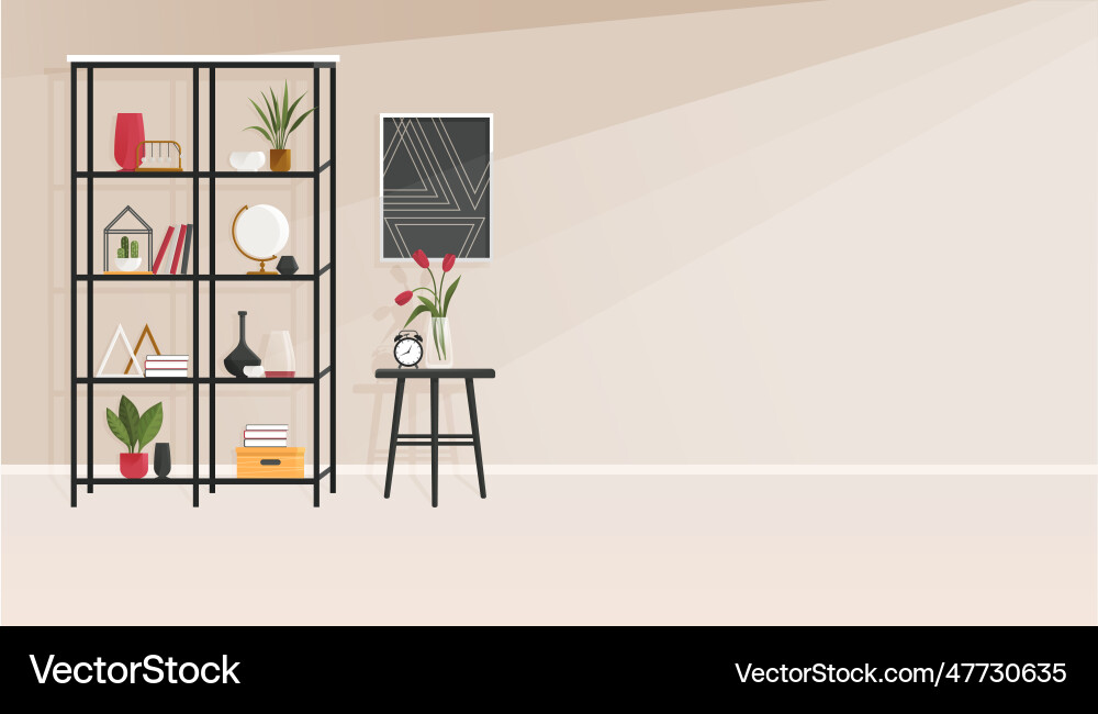Modern cozy and stylish apartment element Vector Image
