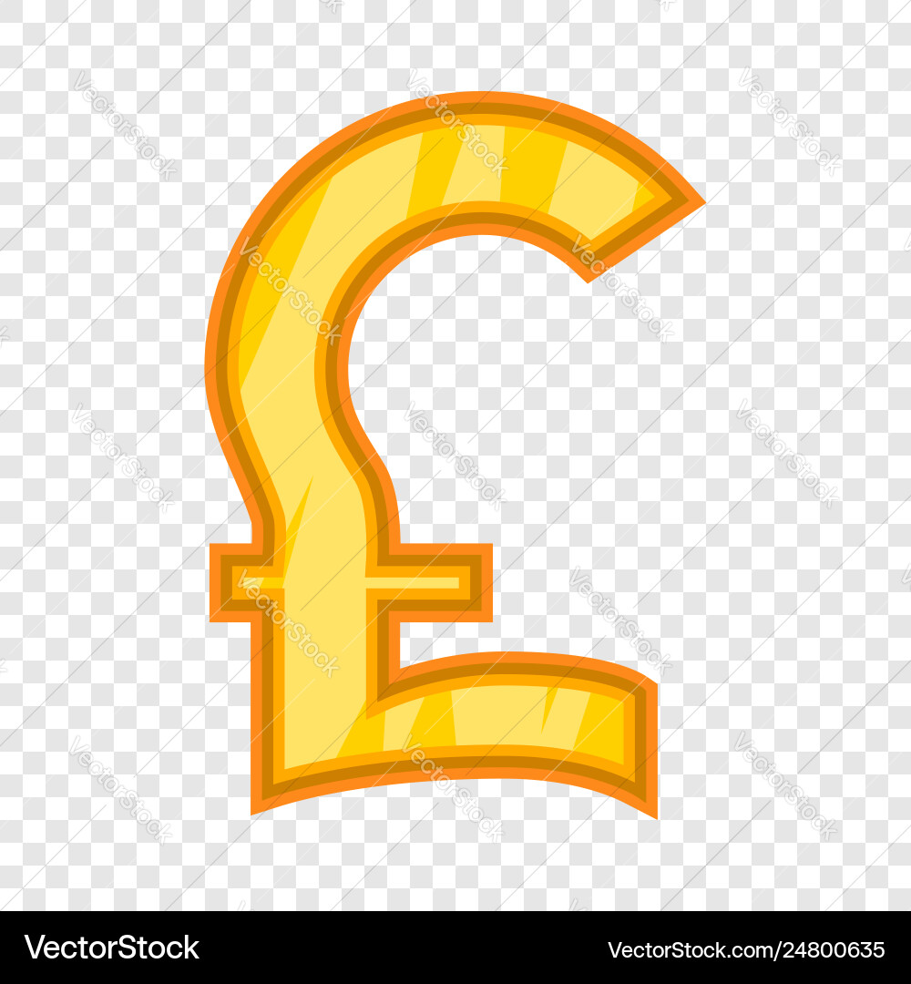 Pound sterling icon cartoon style Royalty Free Vector Image