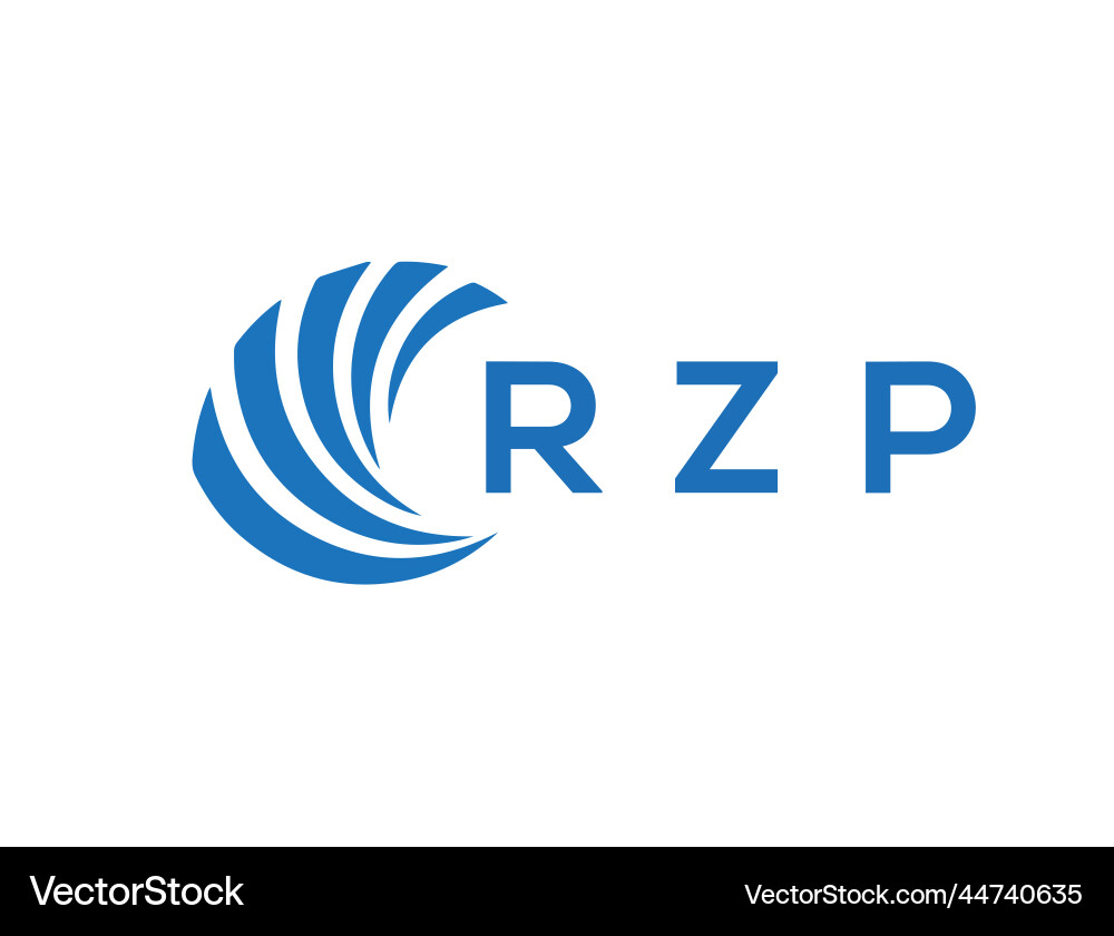Rzp letter logo design on white background Vector Image