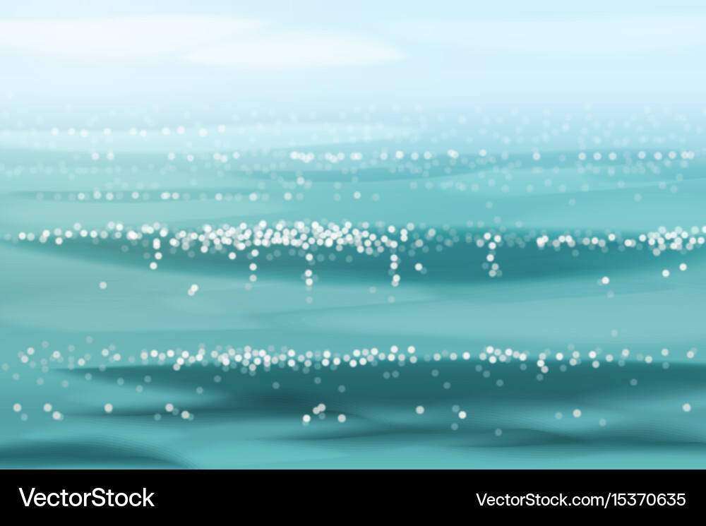 Sea view in realistic style Royalty Free Vector Image