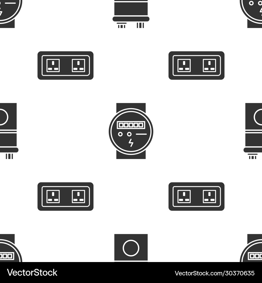 Set car battery electric meter and electrical Vector Image