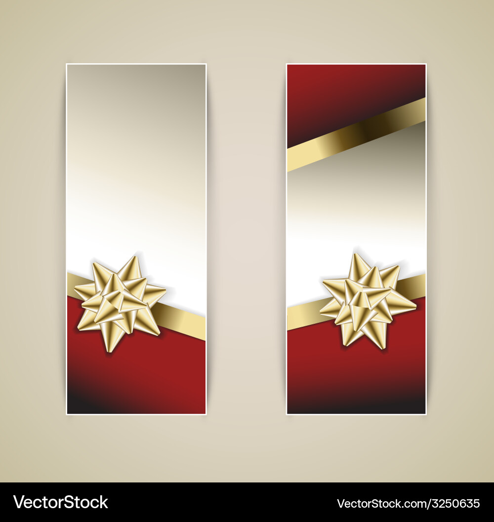 Set of year banners Royalty Free Vector Image - VectorStock