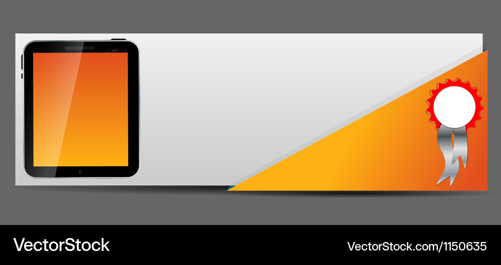 Template for smart phone and mobile banner Vector Image