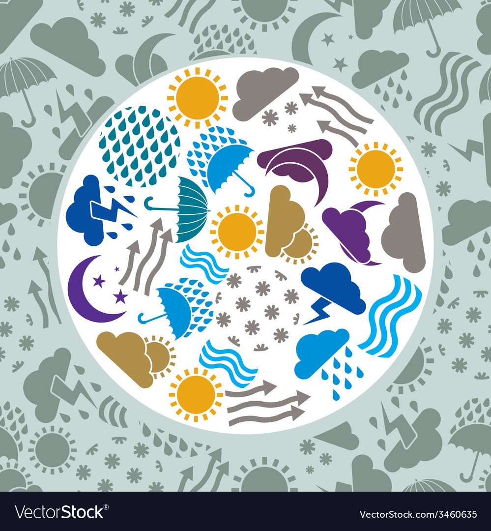 Weather pattern Royalty Free Vector Image - VectorStock