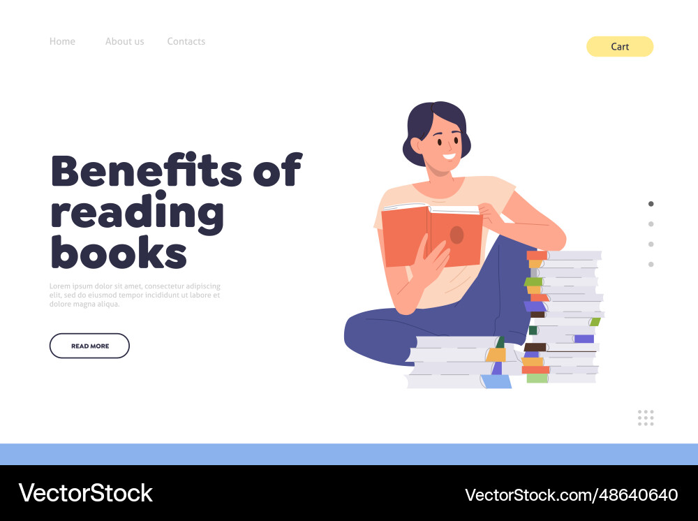Benefits of reading books for brain development Vector Image