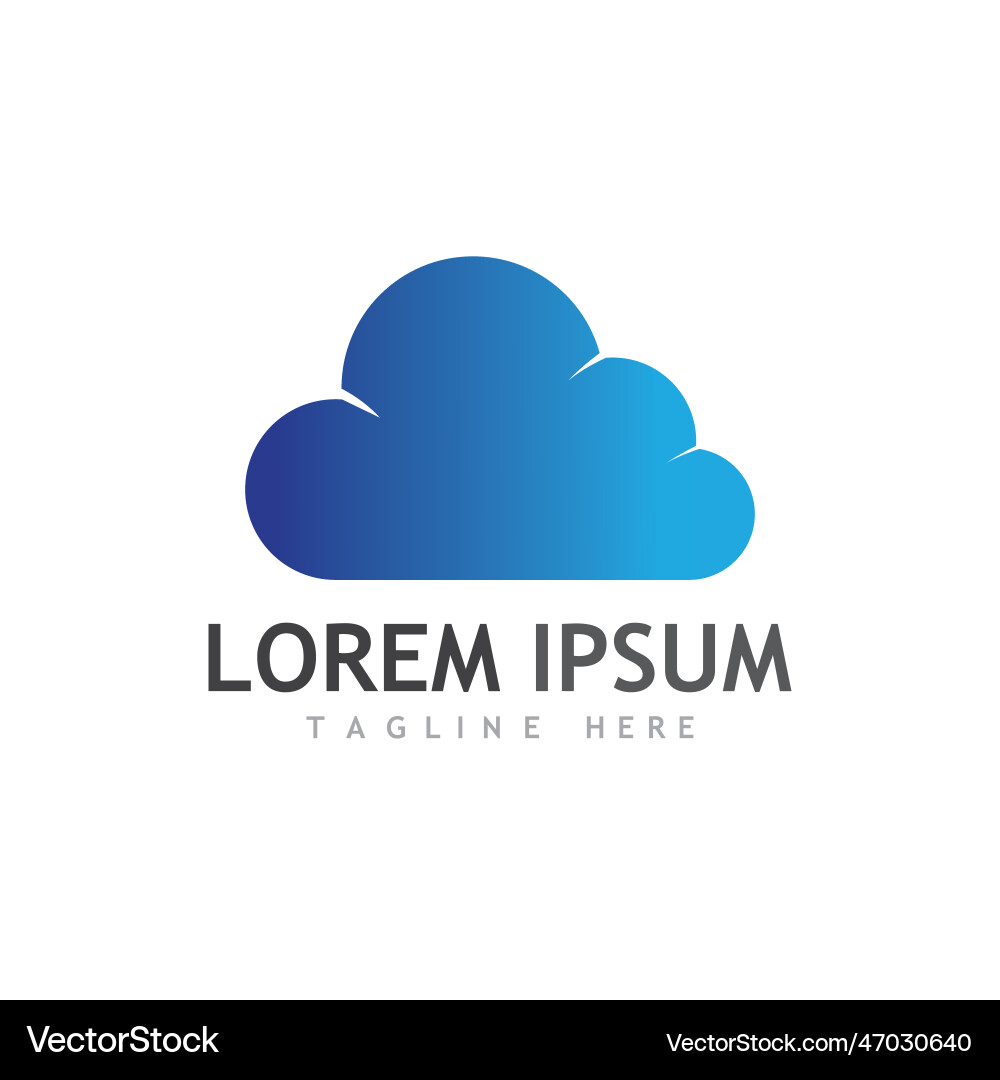 Cloud template Royalty Free Vector Image - VectorStock