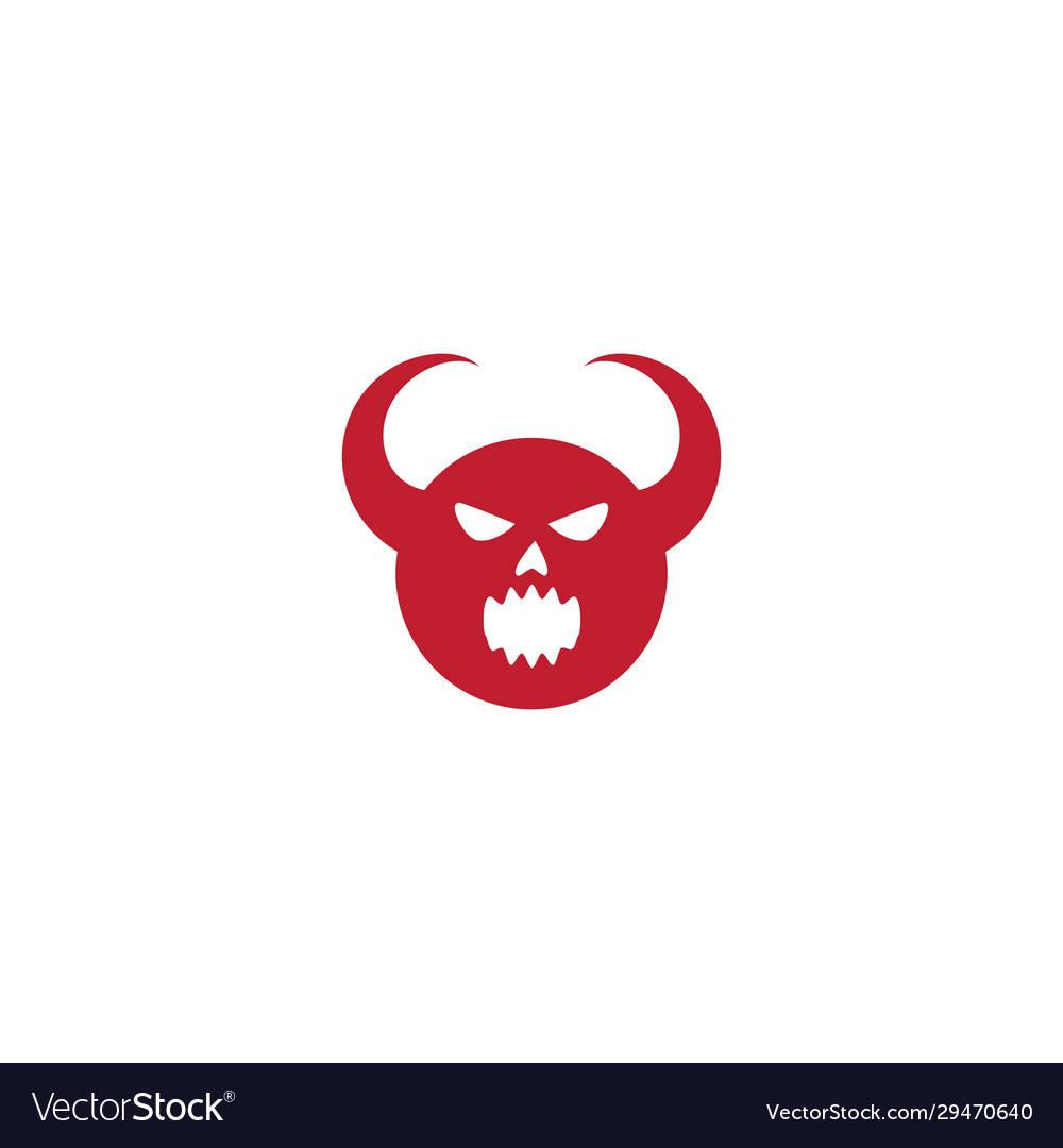 Devil face character logo Royalty Free Vector Image