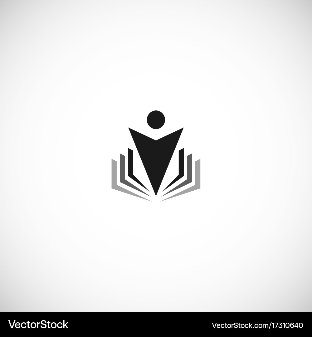 Isolated abstract black color education and learn Vector Image