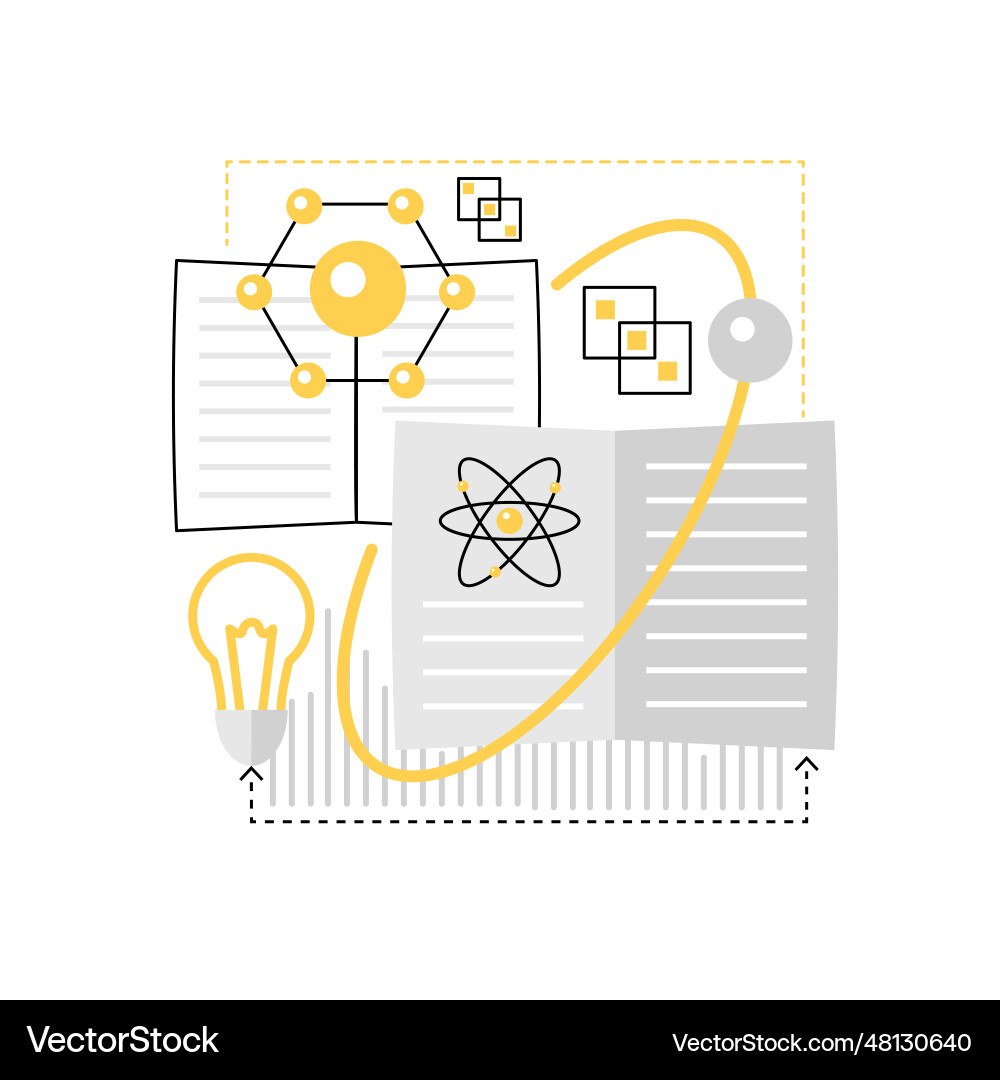 Scientific literature concept Royalty Free Vector Image