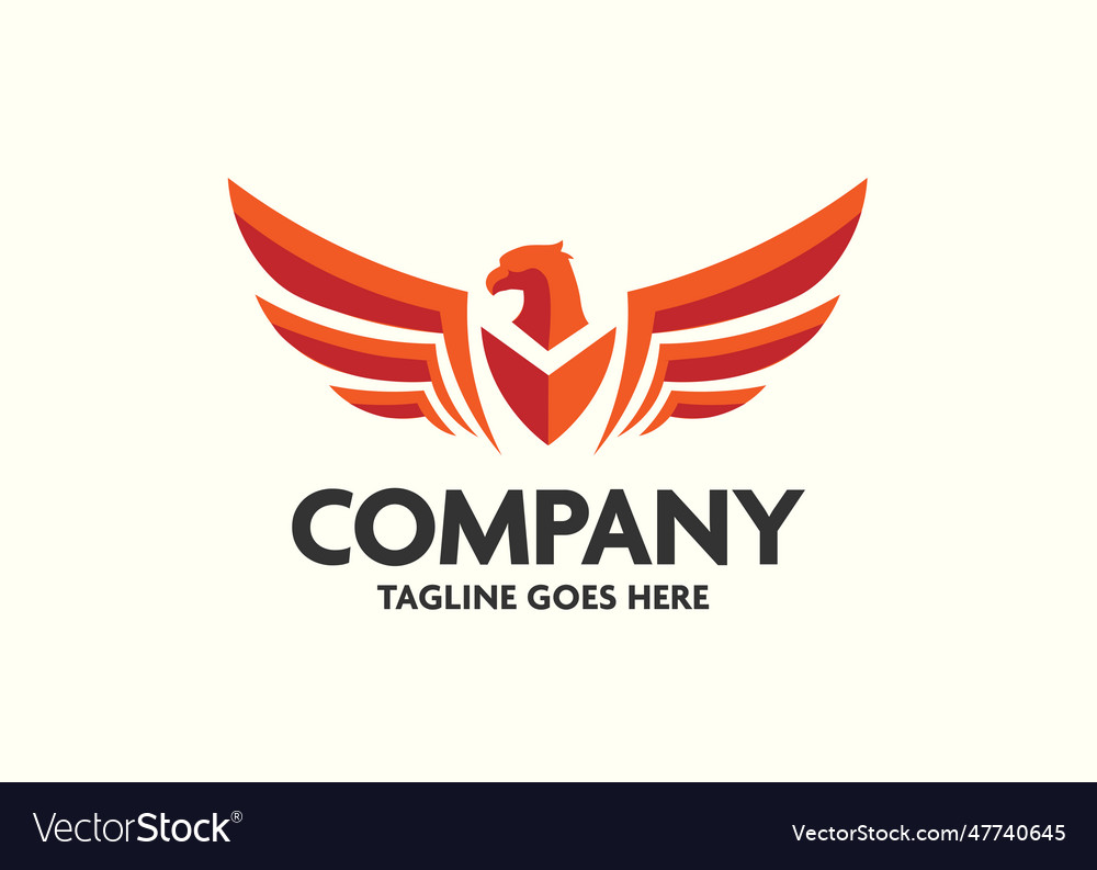 Abstract flying hawk logo Royalty Free Vector Image