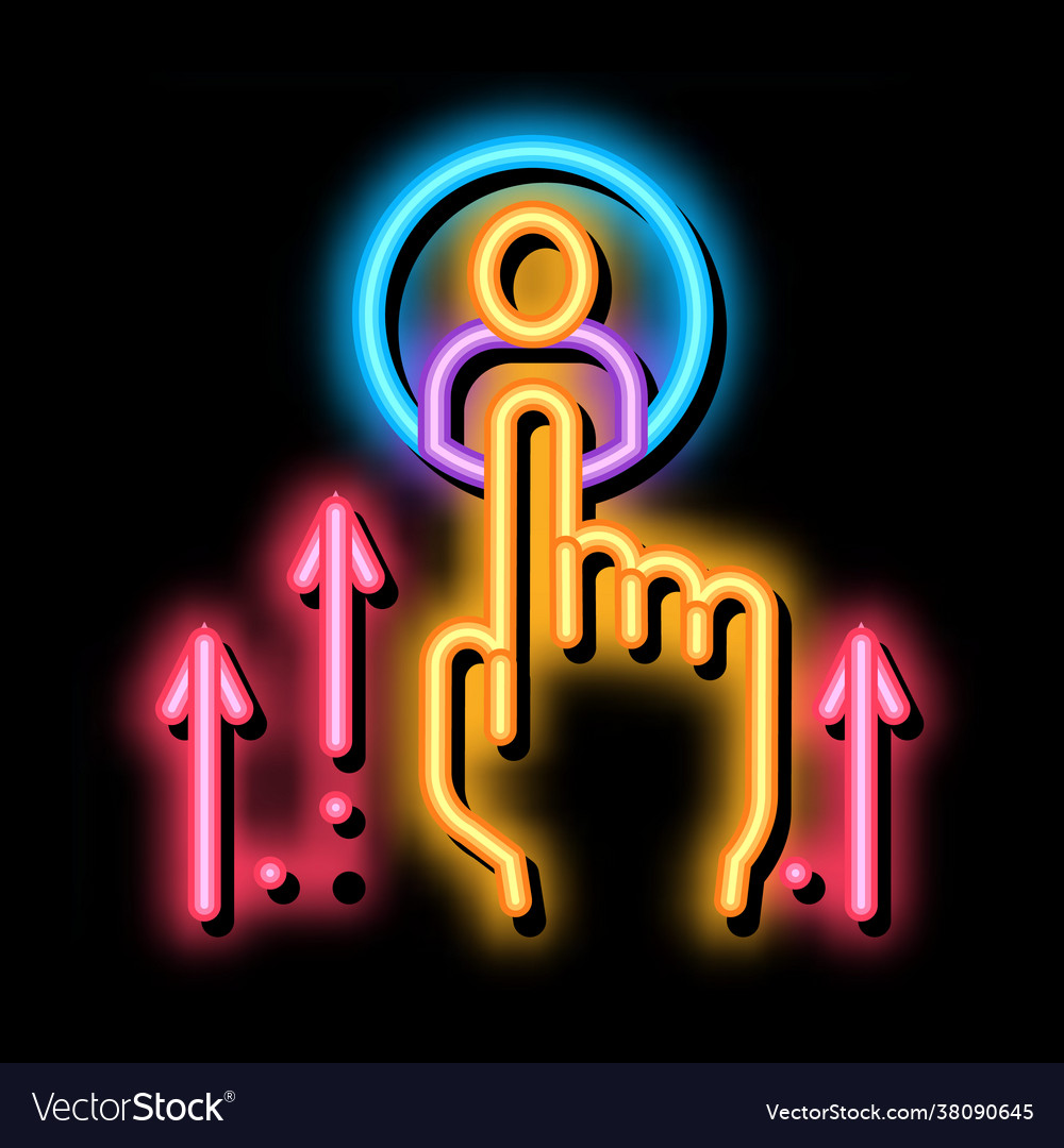 Human resource enhancement neon glow icon Vector Image Human resource enhancement neon glow icon Vector Image