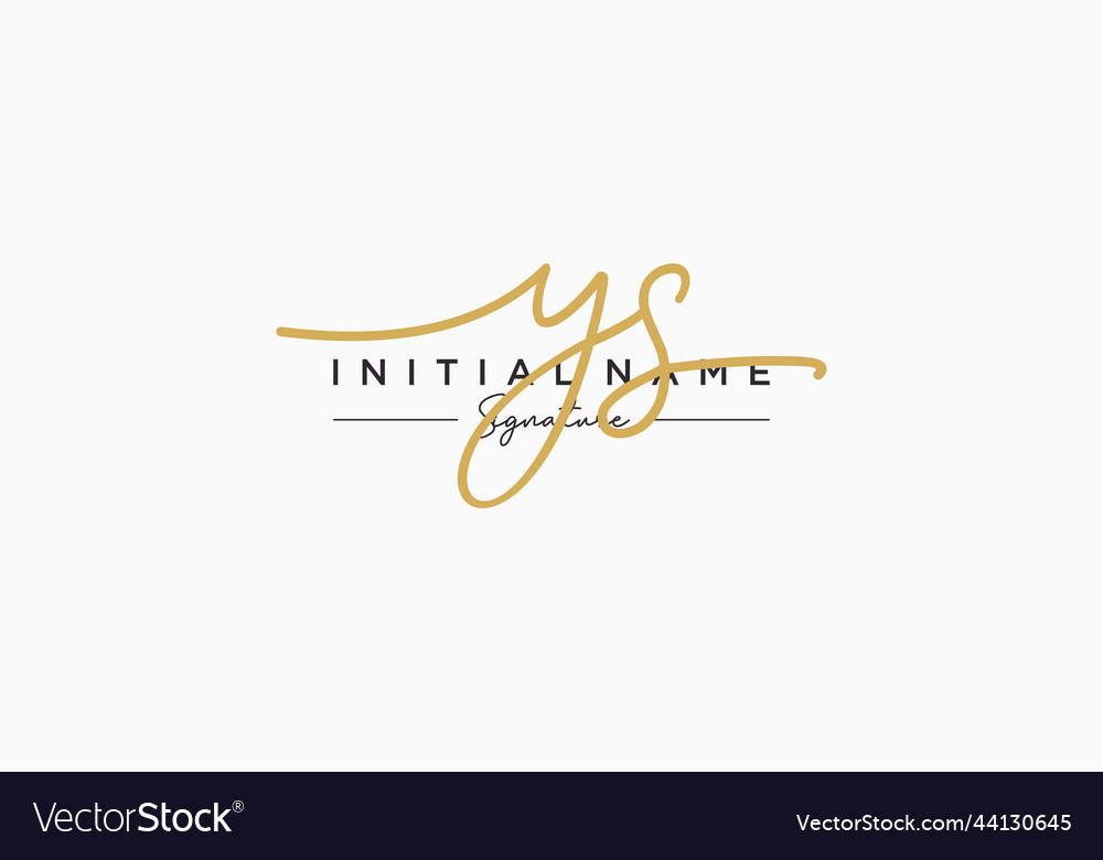 Initial ys signature logo template hand drawn Vector Image
