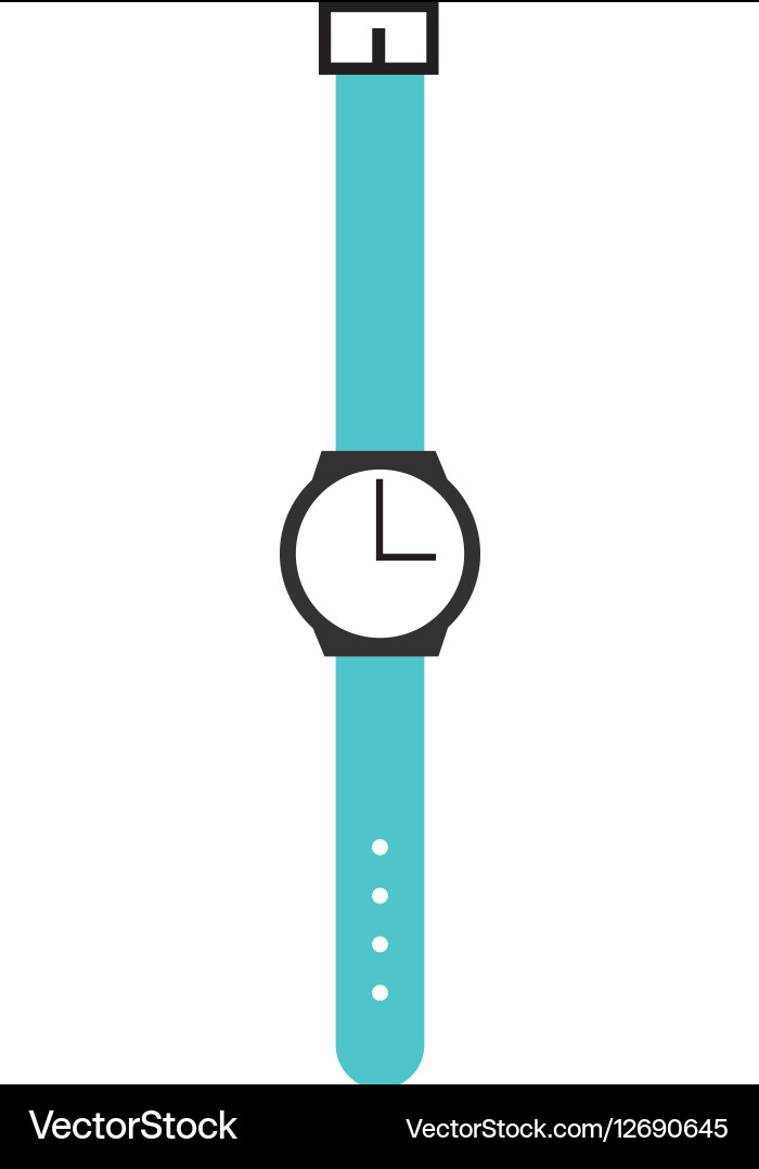 Masculine hand watch icon Royalty Free Vector Image