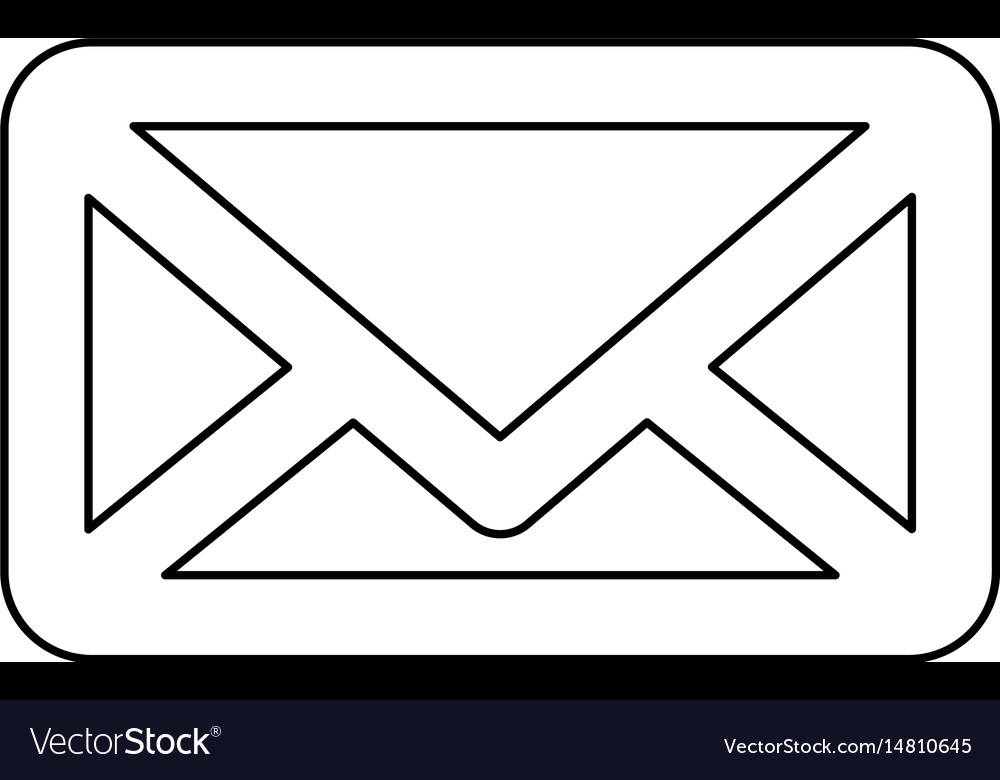 Message envelope draw Royalty Free Vector Image