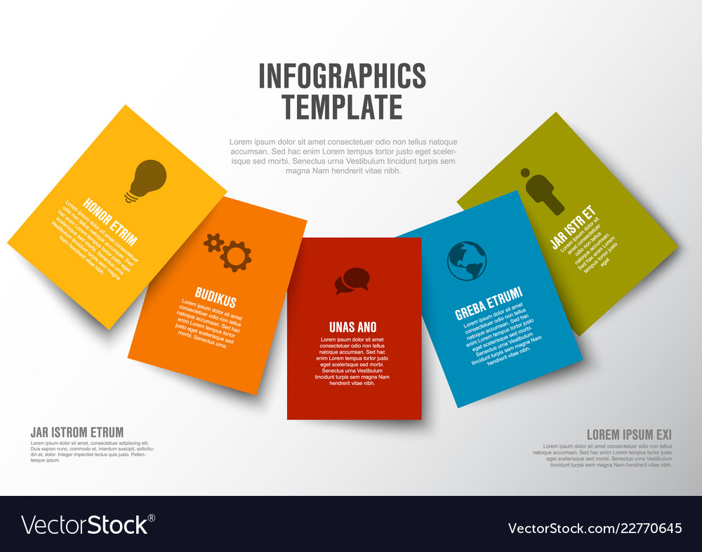 Minimalist colorful infographic template Vector Image Minimalist colorful infographic template Vector Image