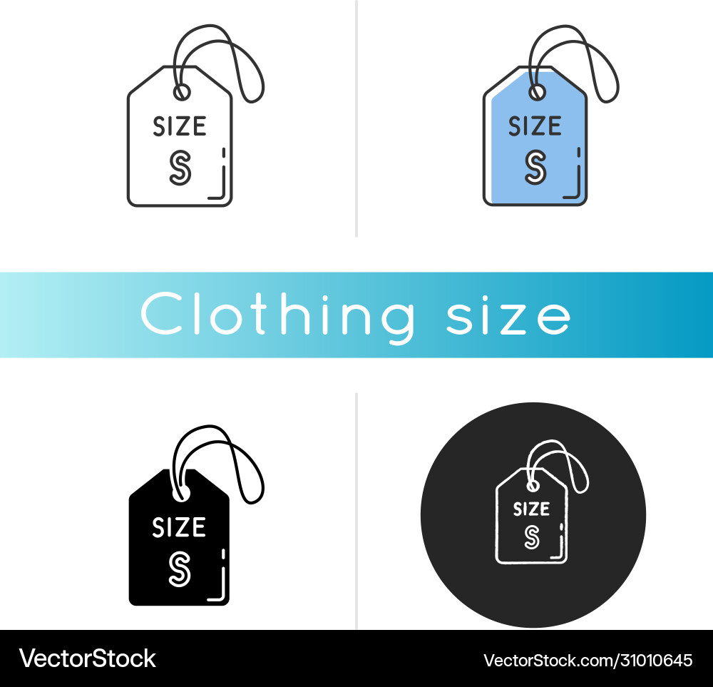 Small size label icon linear black and rgb color Vector Image