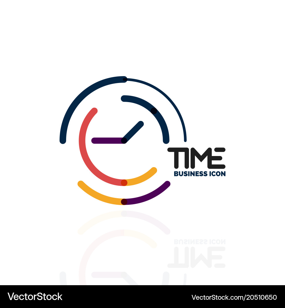 Abstract logo idea time concept or clock Vector Image