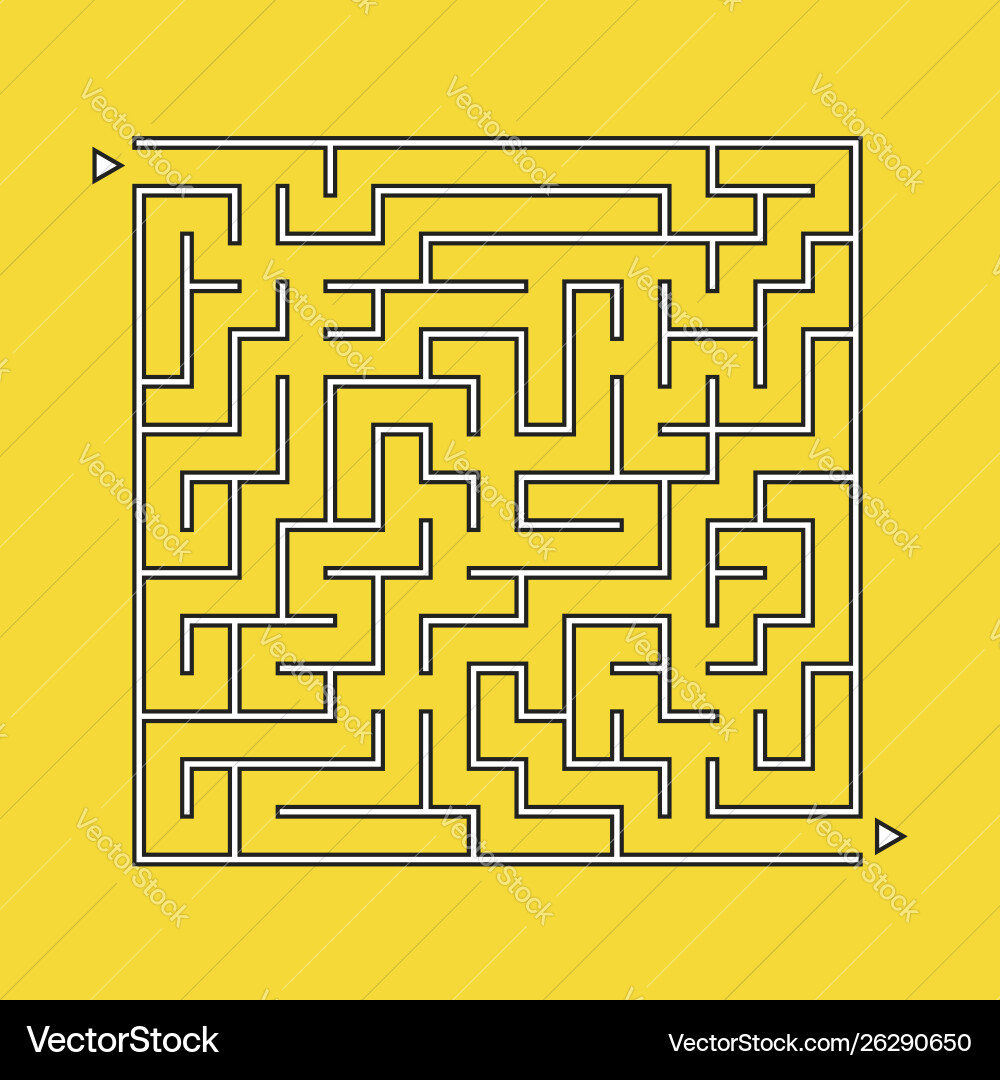 Abstract square maze an interesting and useful Vector Image