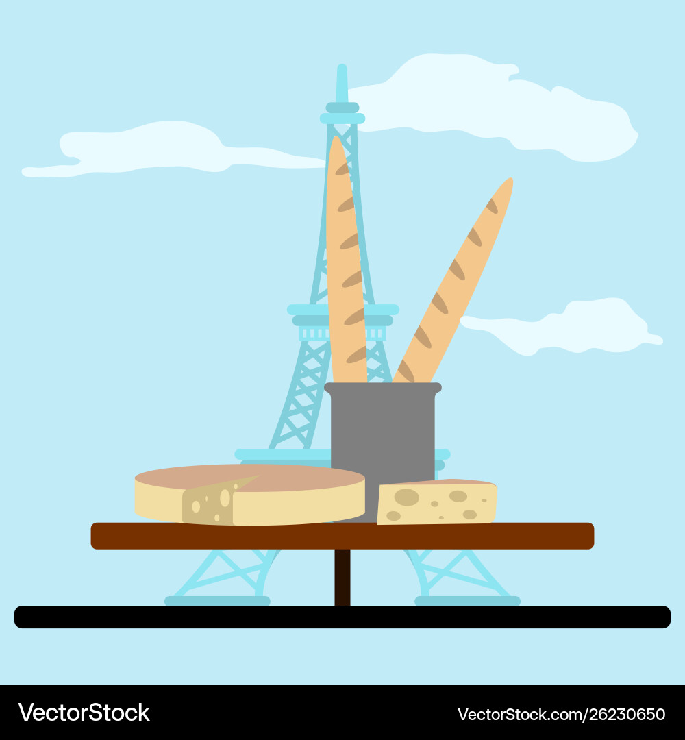 Colored french landscape Royalty Free Vector Image