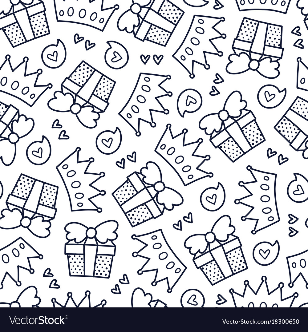Doodles pattern Royalty Free Vector Image - VectorStock