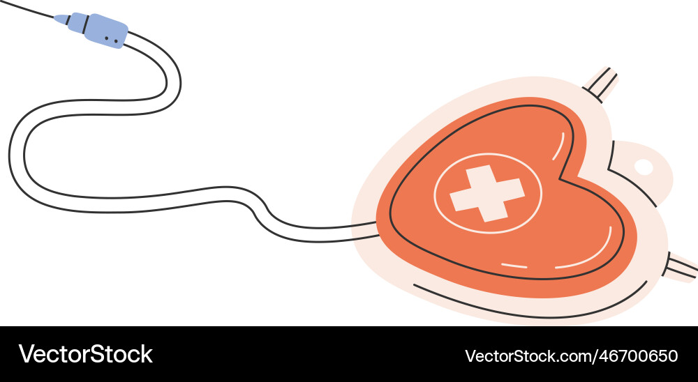 Heart drop counter with blood Royalty Free Vector Image