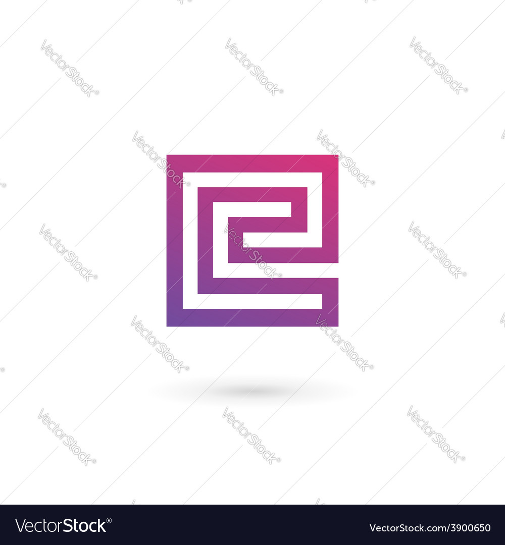 Letter e logo icon design template elements Vector Image
