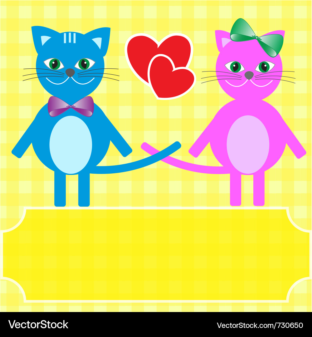 Love cats Royalty Free Vector Image - VectorStock