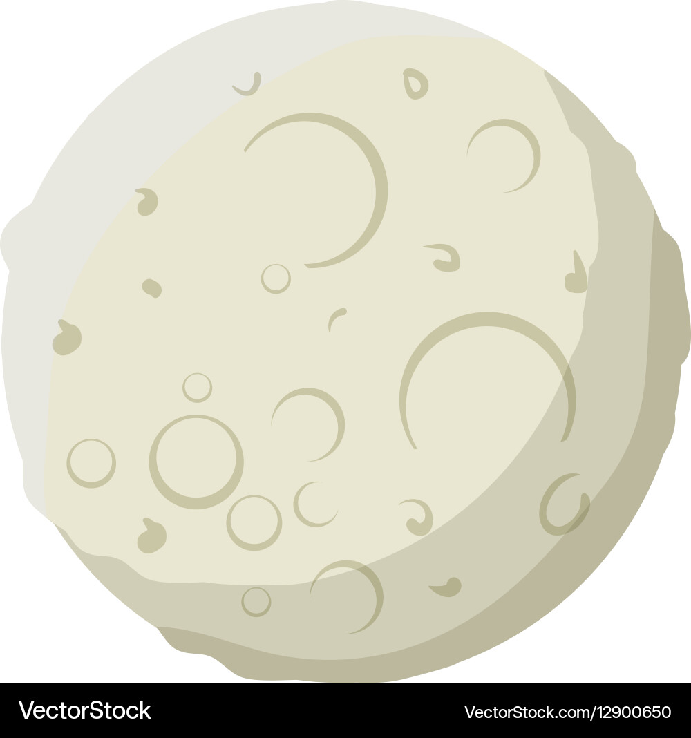 Moon of the solar system Royalty Free Vector Image