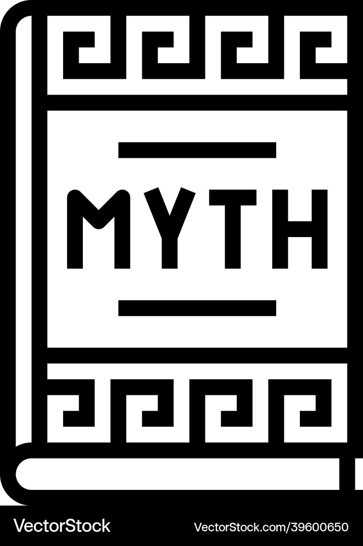 Myth book ancient greece line icon Royalty Free Vector Image