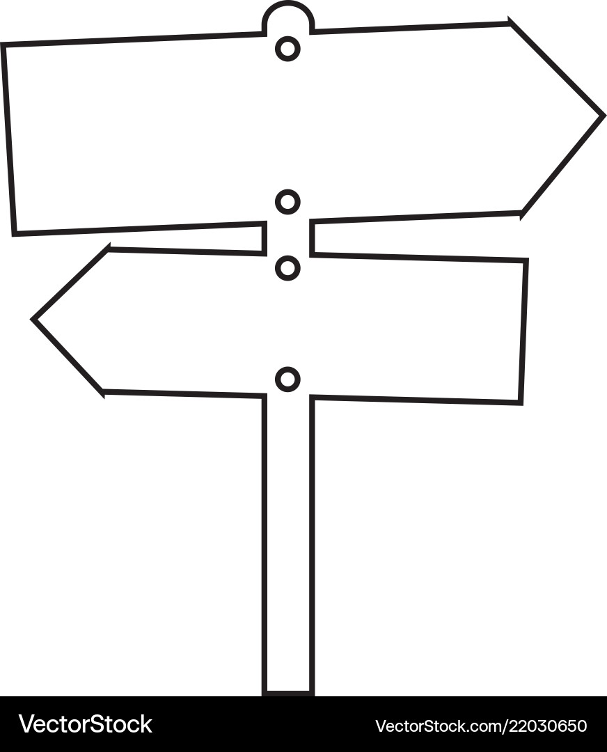 Signpost Icon Design Royalty Free Vector Image