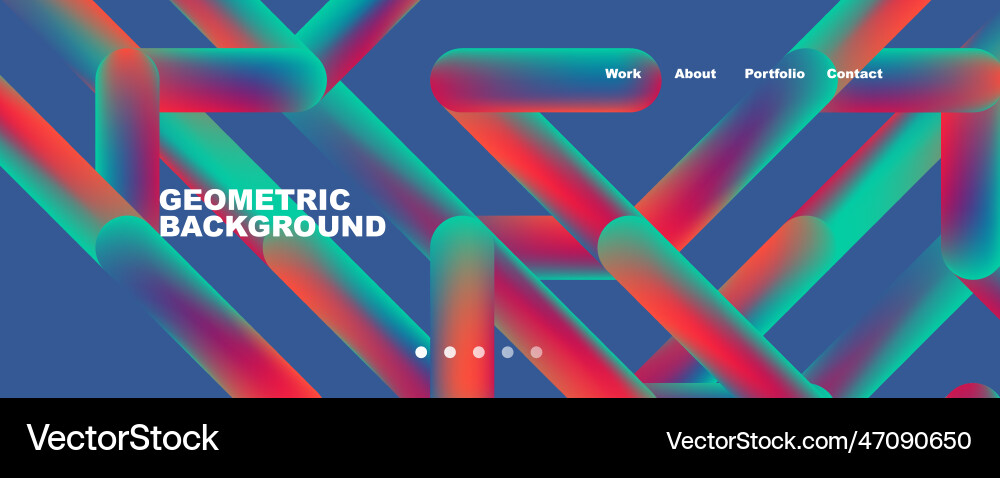 Trendy color overlapping lines abstract background