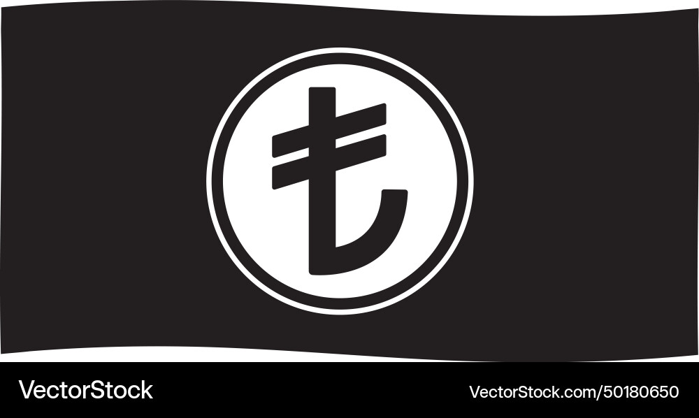 Turkish lira currency icon design Royalty Free Vector Image