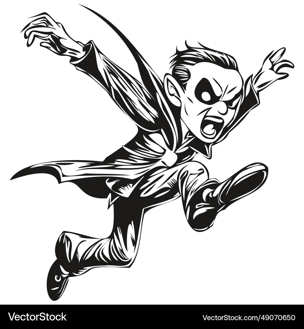 Vampire haunting in black and white Royalty Free Vector