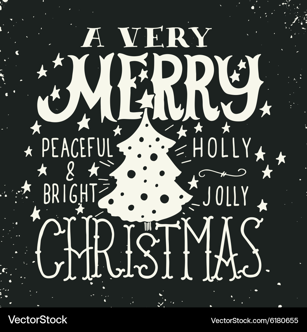 A very merry christmas greeting card Royalty Free Vector
