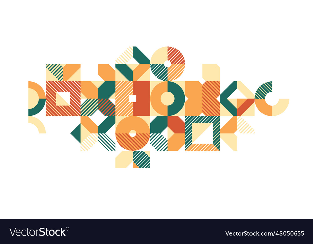 Abstract geometric background modular tiling Vector Image