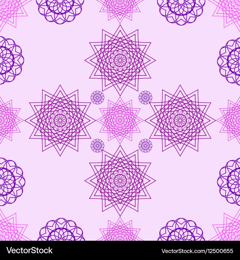 Abstract violet flowers on a pink background Vector Image