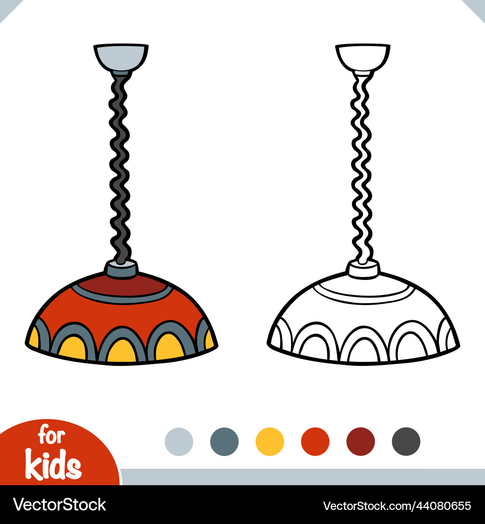 Coloring book for children pendant ceiling Vector Image