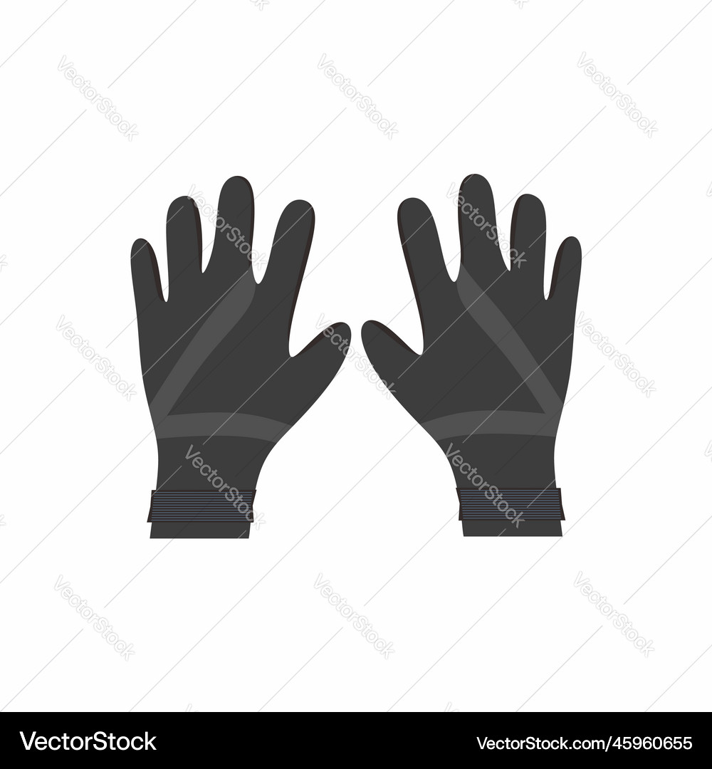 Diver gloves for diving in flat element style Vector Image