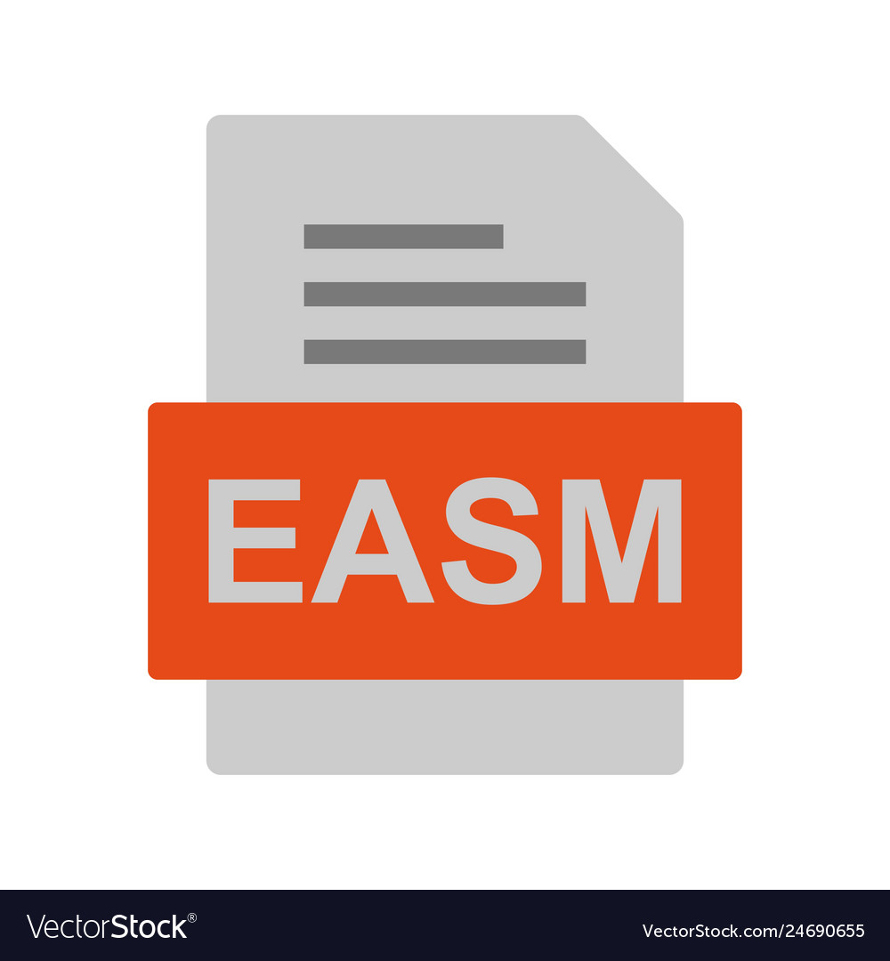Easm file document icon Royalty Free Vector Image