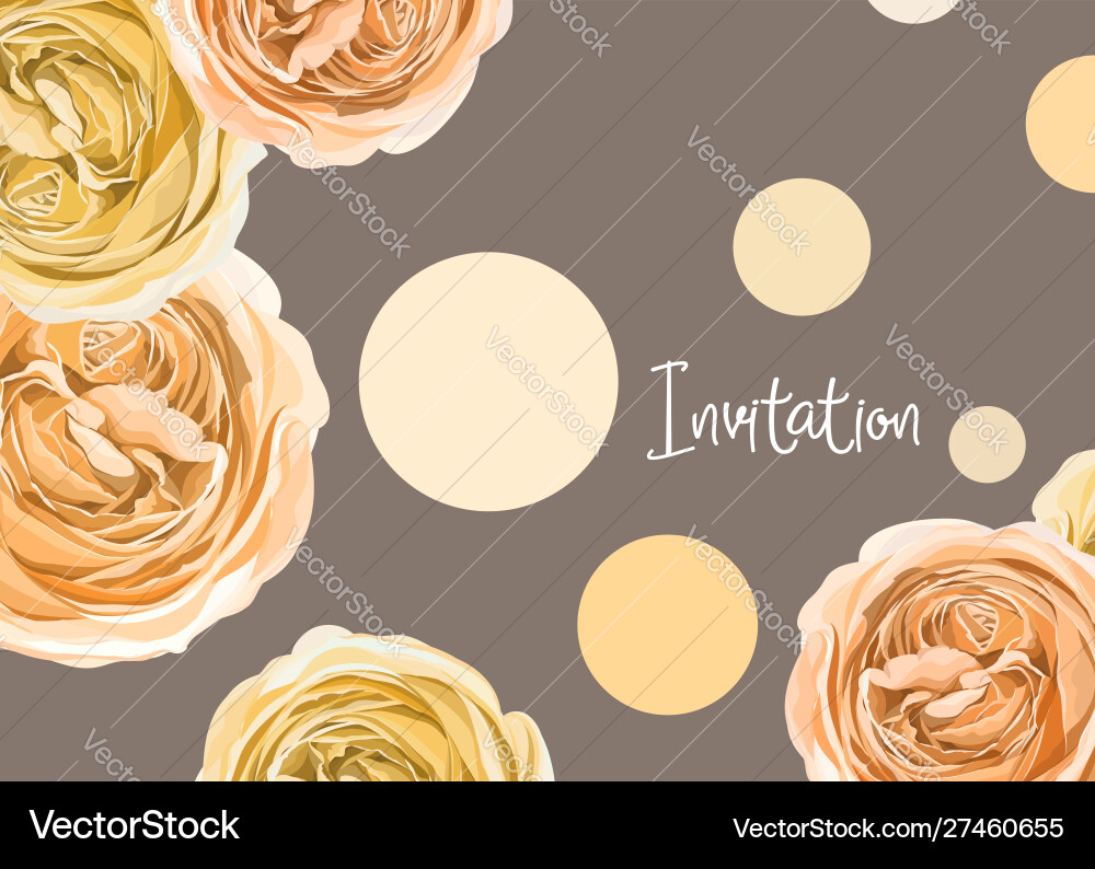 Floral wedding invitation elegant invite Vector Image