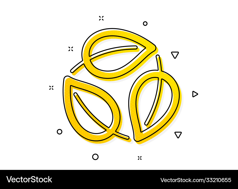 Leaves icon nature plant leaf sign Royalty Free Vector Image