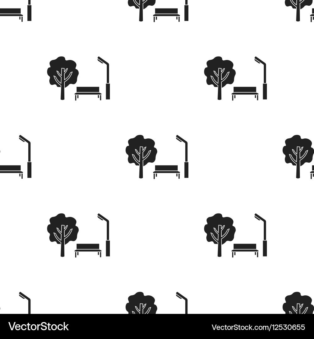 Park icon in black style isolated on white Vector Image