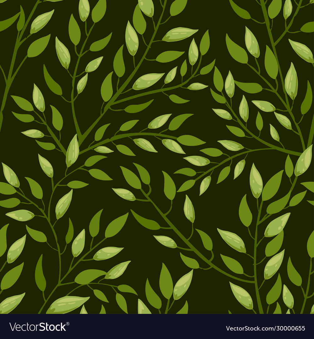 Seamless pattern hand drawn tree branches Vector Image